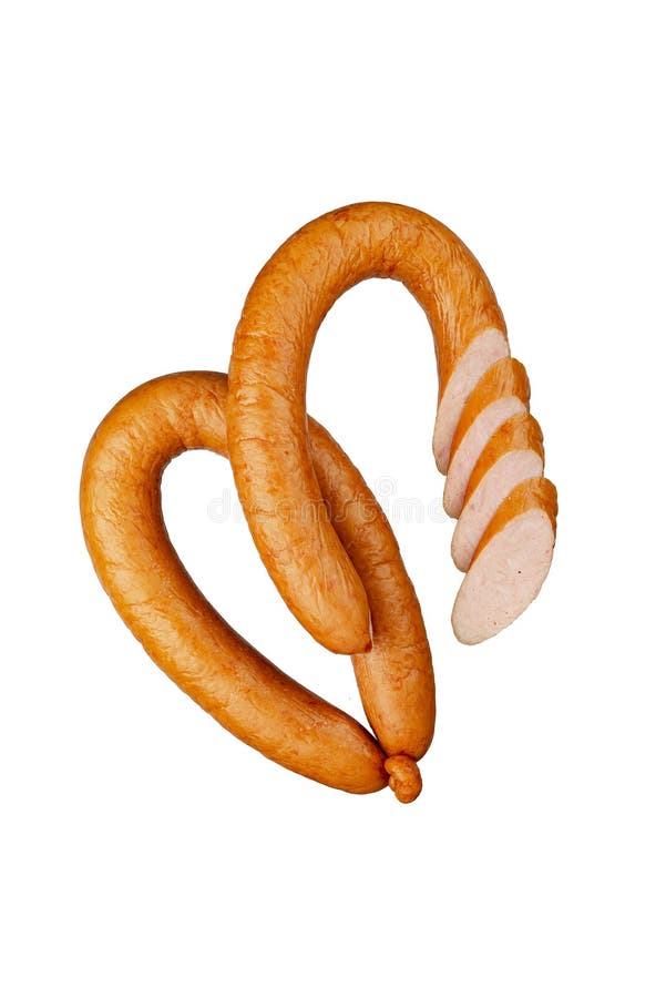 Boiled Sausages, Isolated on White Background. Wiener Stock Photo ...