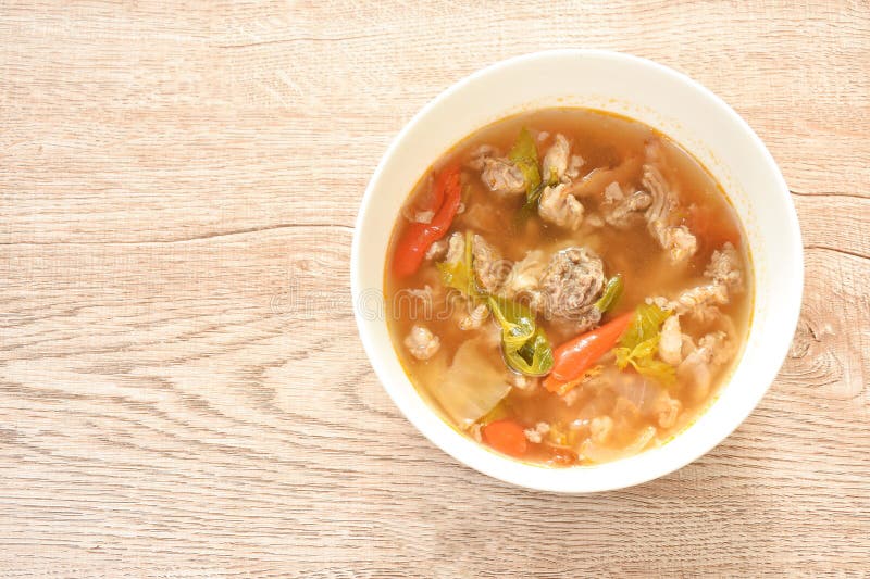 Boiled Slice Braised Beef in Tom Yum Soup on Bowl Stock Image - Image ... Boiled Slice Braised Beef in Tom Yum Soup on Bowl Stock Image - Image ...