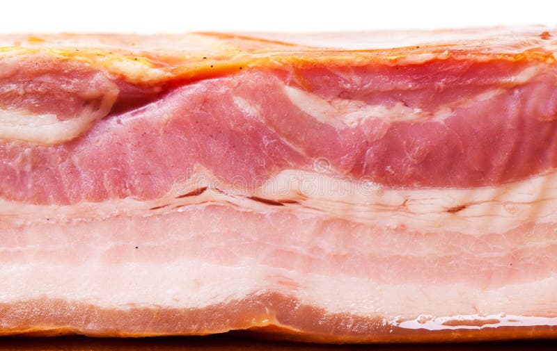 Boiled-Smoked Bacon stock image. Image of piece, structure - 26136113