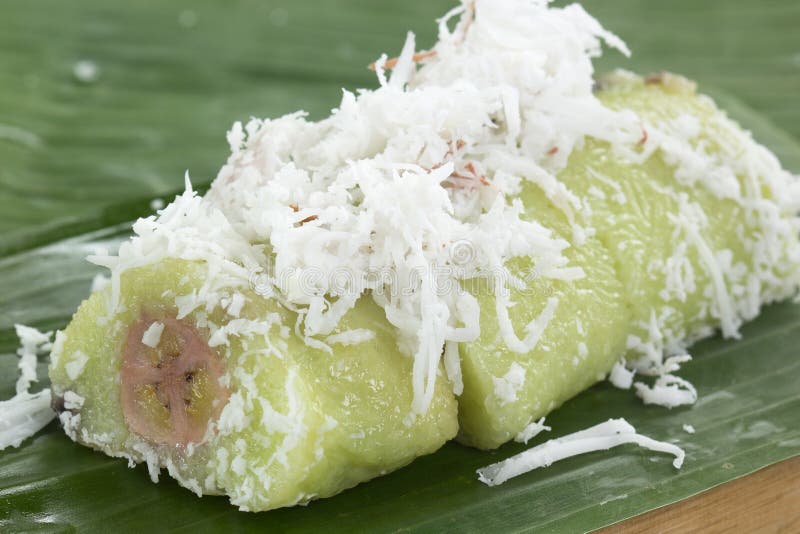 Boiled Sticky Rice Stuff with Banana Stock Photo - Image of asia ...