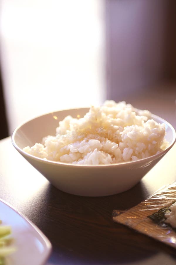 Boiled sushi white rice stock image. Image of style, sushi - 7663233