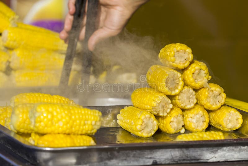 Boiled sweet corn pieces stock photo. Image of corn, pieces - 68174704