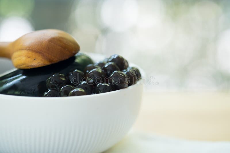 Tapioca Ball or Boba for Bubble Tea Stock Image - Image of food ...