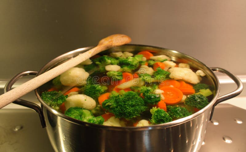 Boiled vegetables stock photo. Image of spoon, light - 11720976