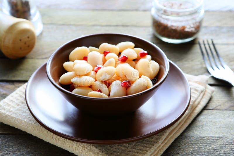 Boiled white beans, salad stock image. Image of cooked - 36746075