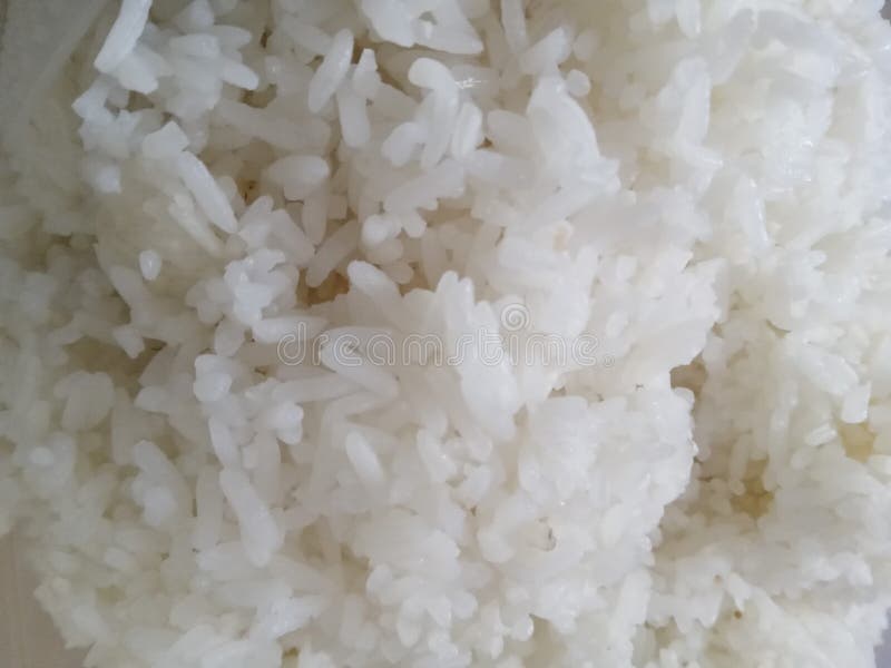 Boiled White Rice Releases Clear Water Stock Image - Image of breakfast ...