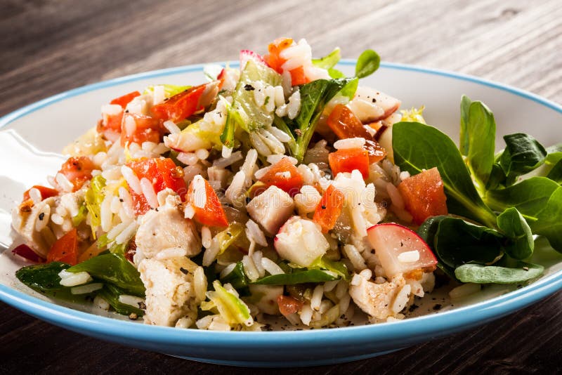 Boiled white rice stock image. Image of colorful, paprika - 65680667