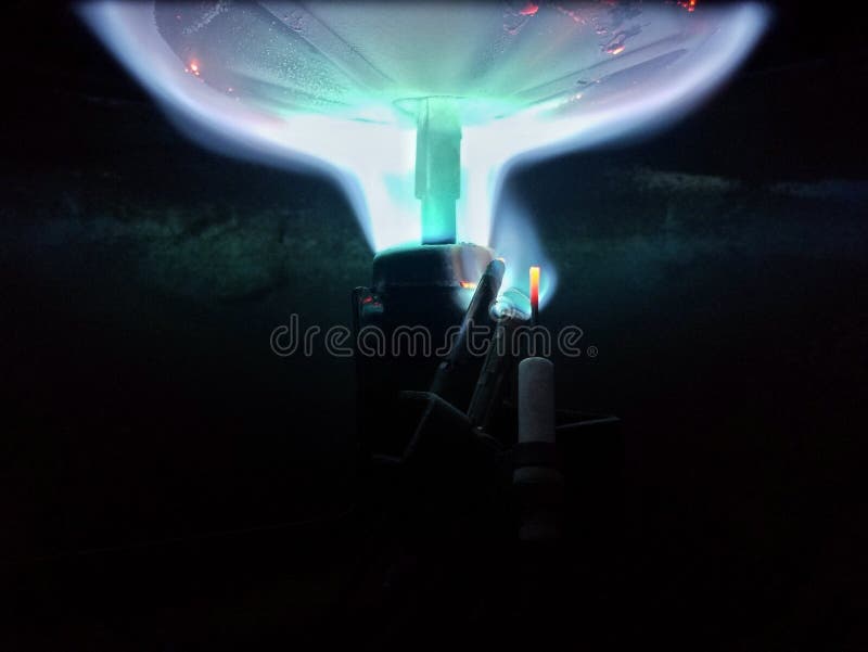 Boiler burning inside. stock photo. Image of equipment - 131471506