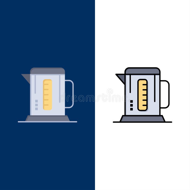 Boiler, Coffee, Machine, Hotel Icons. Flat and Line Filled Icon Set ...