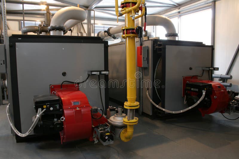 Interior of boiler-house stock image. Image of construction - 10282947