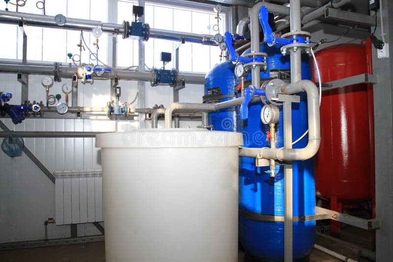 The Equipment of Gas Boiler-house Stock Photo - Image of torch ...