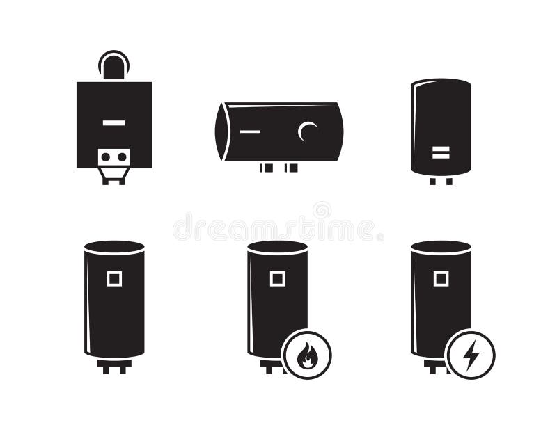 Boiler icons set stock illustration. Illustration of equipment - 98693789