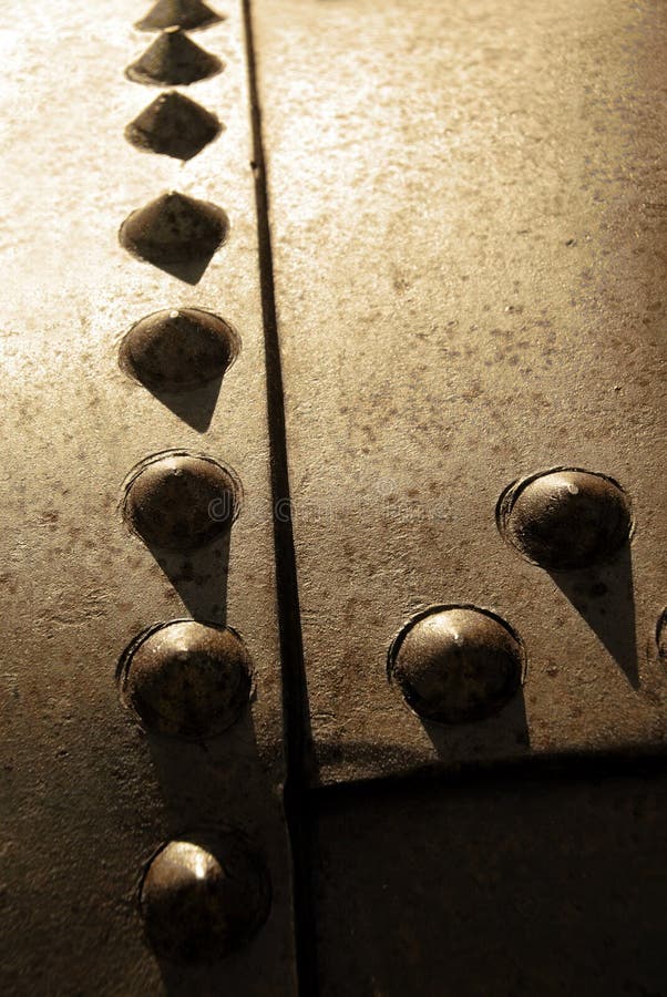 Rusted Rivets and Steel Plates Stock Photo - Image of steel, forged ...