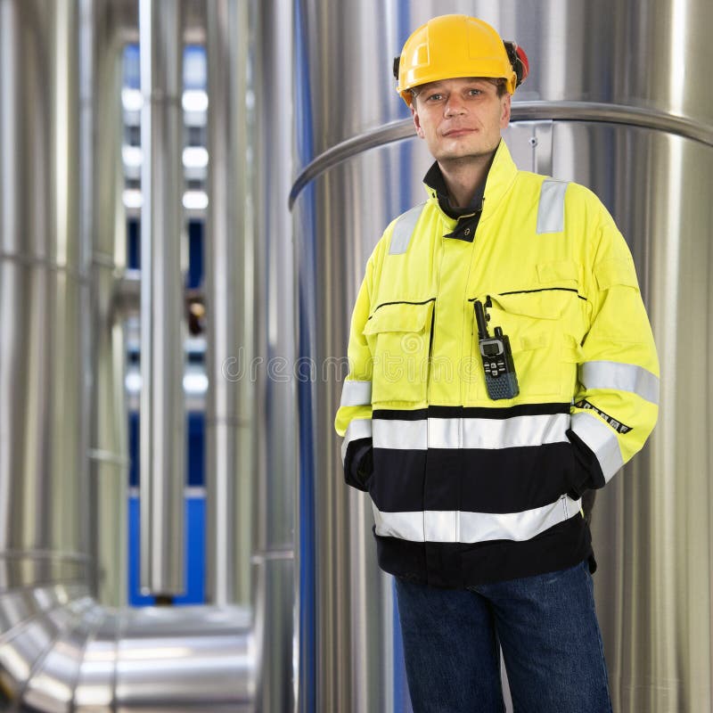 Boiler room engineer stock photo. Image of muffs, posing - 28703734