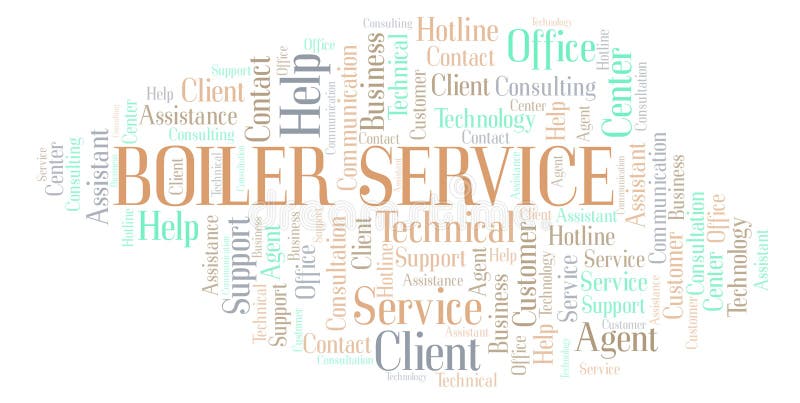 Boiler Service word cloud. stock illustration. Illustration of white ...