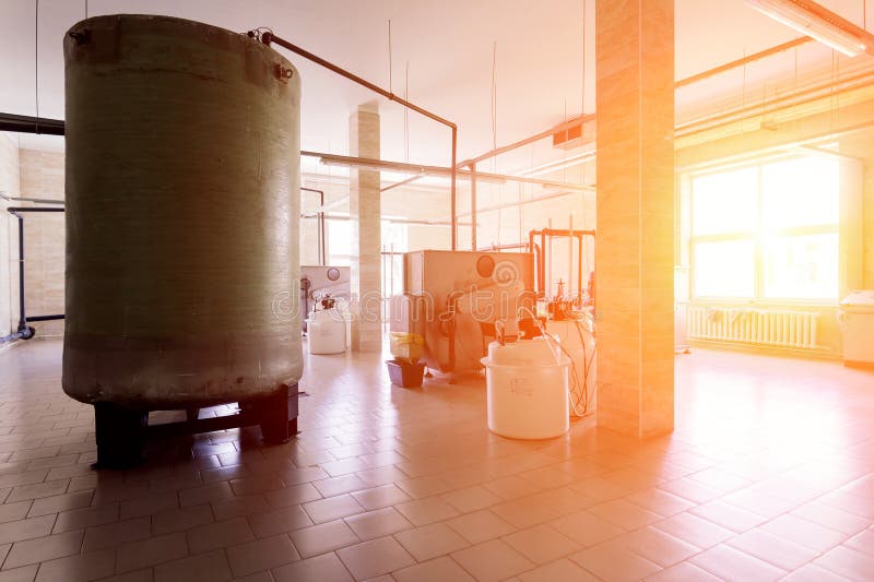 Boiler Station, Boiler Room. Engine Room, Technical Equipment. Stock ...