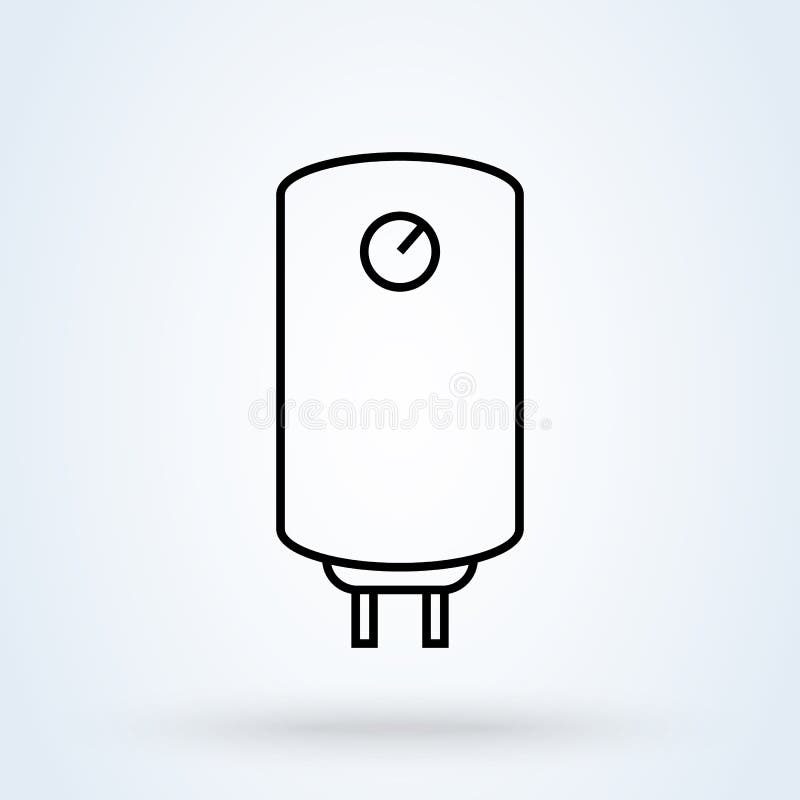 Boiler Water Heater Line. Vector Simple Modern Icon Design Illustration ...