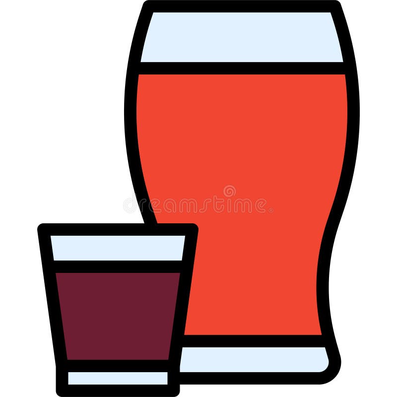 Boilermaker Cocktail Icon, Alcoholic Mixed Drink Vector Stock Vector ...