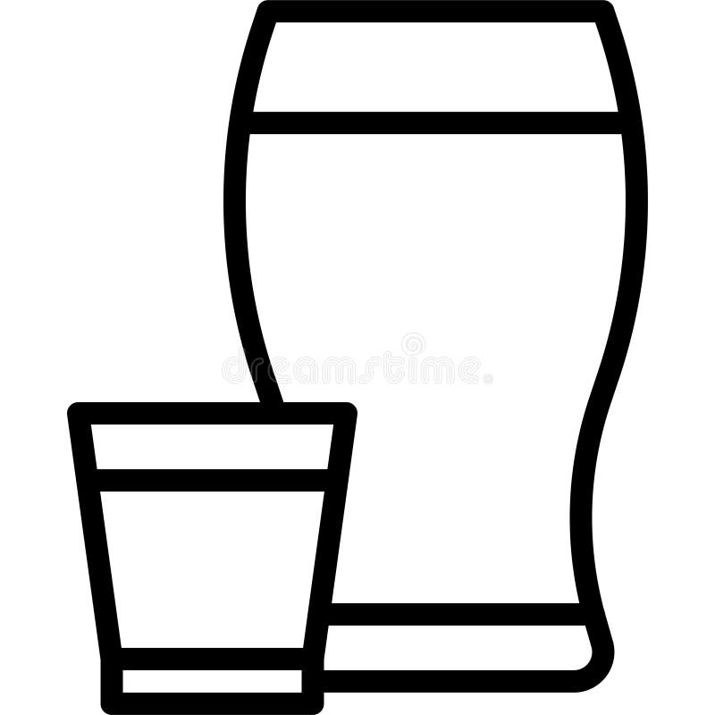Boilermaker Cocktail Icon, Alcoholic Mixed Drink Vector Stock Vector ...