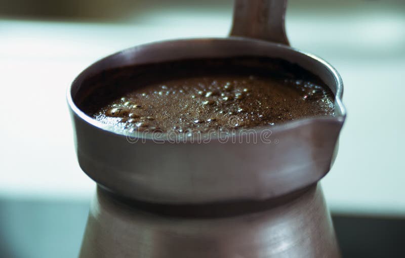 Boiling black coffee stock image. Image of beverage - 145129913