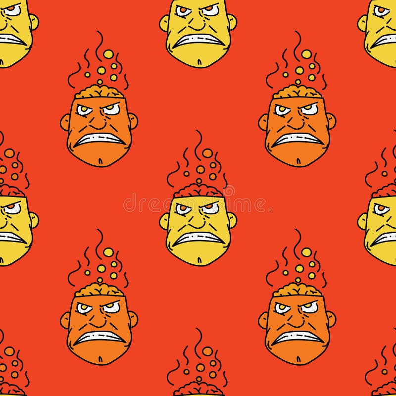 Boiling Brain Seamless Pattern Stock Vector - Illustration of texture ...