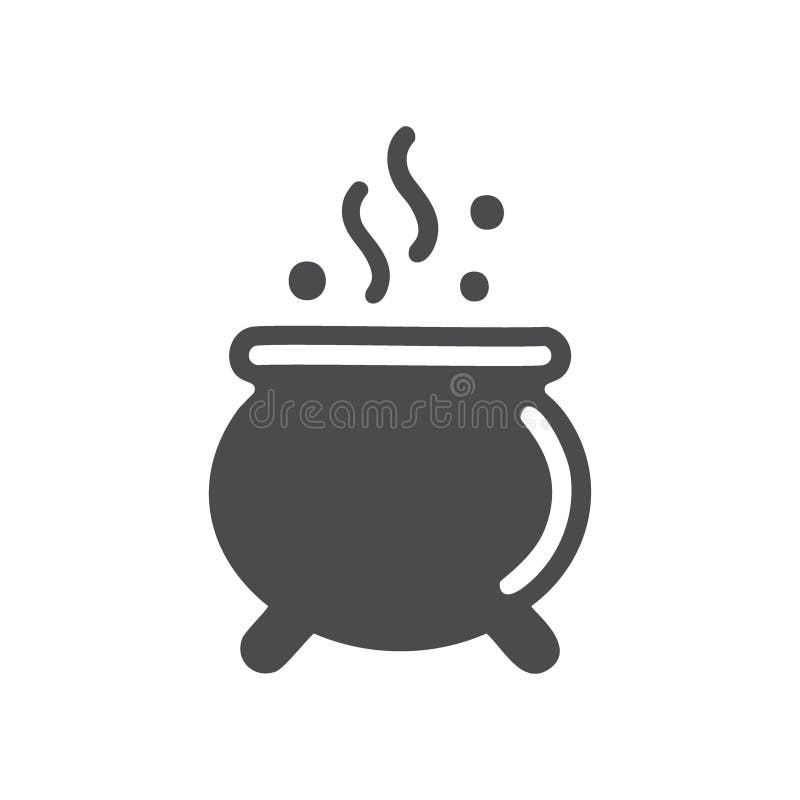 Boiling Cauldron. Cauldron with Steam Coming Out, Symbolizing Brewing ...