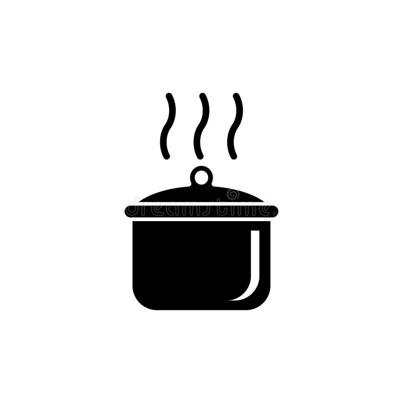 Boiling Cooking Pan Flat Vector Icon Stock Vector - Illustration of ...