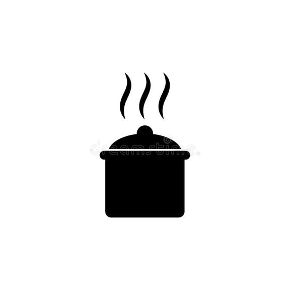 Boiling Cooking Pan Flat Vector Icon Stock Vector - Illustration of ...