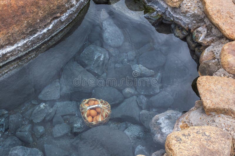 Boiling Eggs in the Hot Spring, Thailand Stock Photo - Image of ...