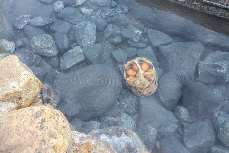 Boiling Eggs in the Hot Spring, Thailand Stock Image - Image of food ...