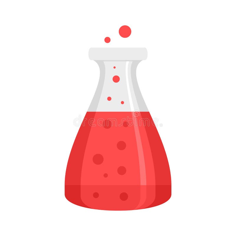 Boiling Flask Icon, Flat Style Stock Illustration - Illustration of ...
