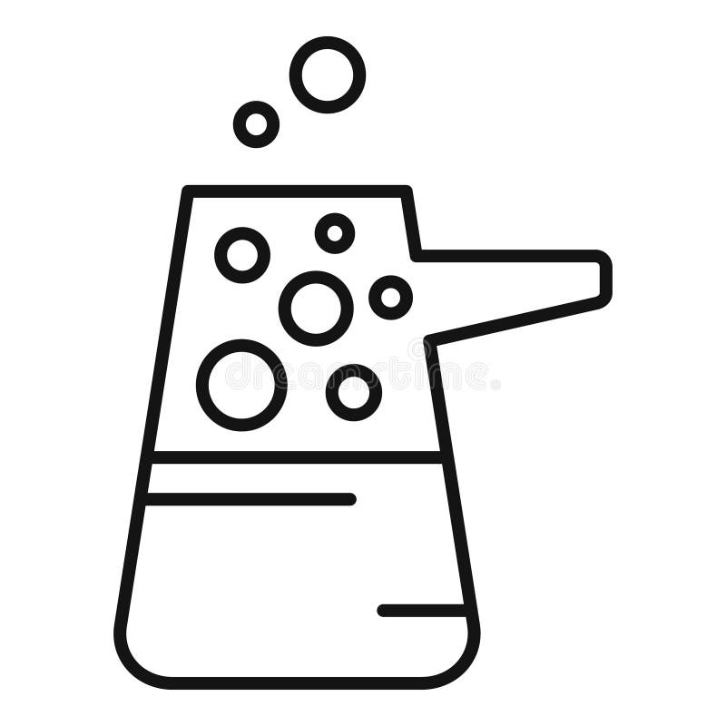Boiling Flask Icon Outline Vector. Chemistry Experiment Stock Vector ...