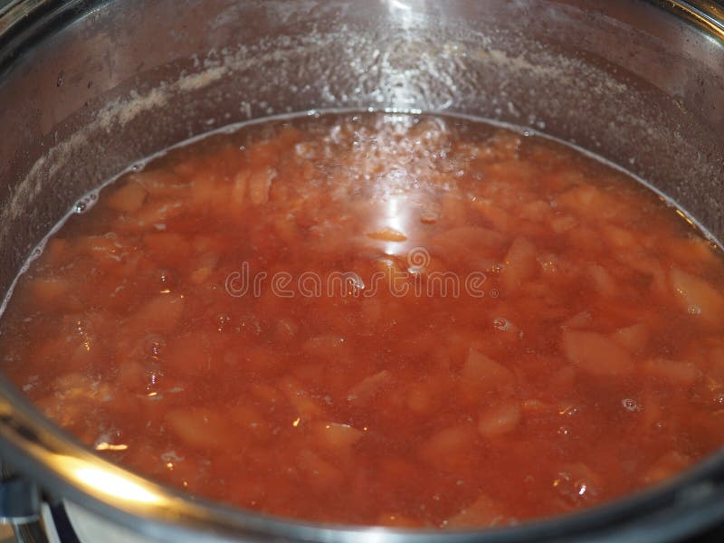 Fruit jam preparation stock image. Image of marmalade - 126571851