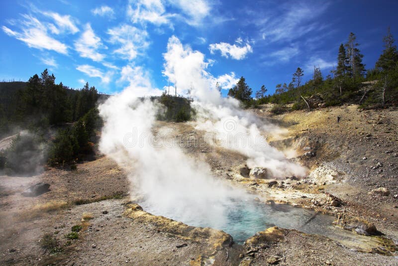 Boiling geothermal geyser stock photo. Image of nature - 6136216