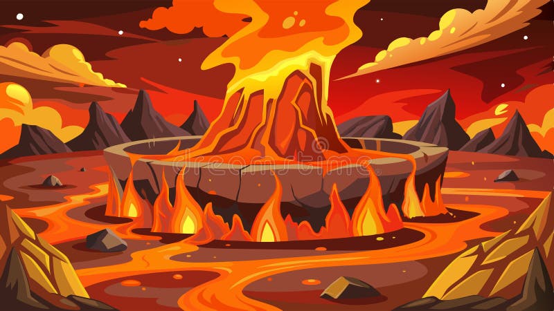Boiling Hot Lava stock illustration. Illustration of drop - 342838360