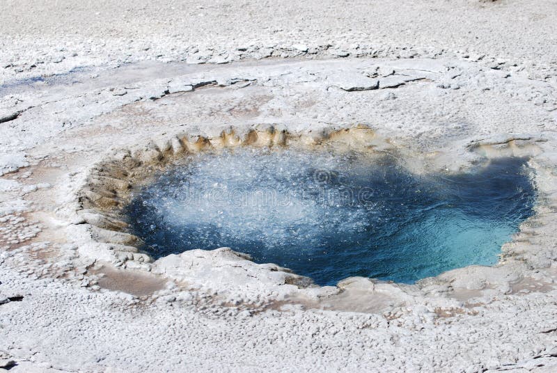 Boiling Hot Pool at Yellowstone Stock Image - Image of clear, crystal ...