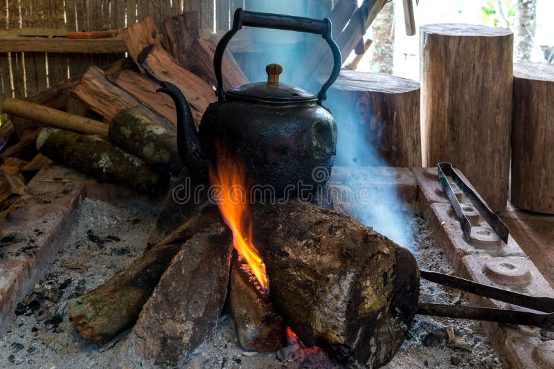 Boiling Hot Water Traditional Style 2015. Stock Image - Image of food ...