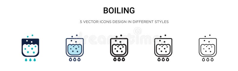 Boiling Pot Icon Outline Vector. Boil Water Stock Illustration ...