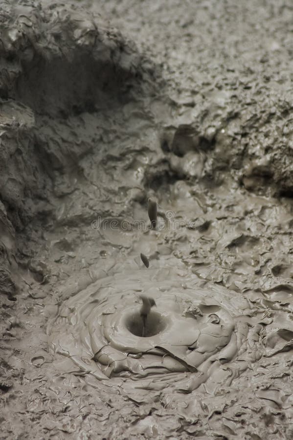 Bubbling mud in Rotorua stock photo. Image of liquid - 26207082