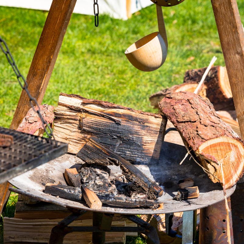 Boiling over the fire stock image. Image of black, meal - 71008257