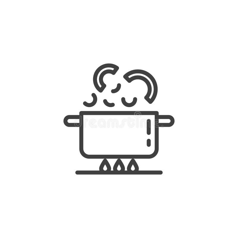 Boiling Pan on Fire Vector Icon Stock Vector - Illustration of simple ...
