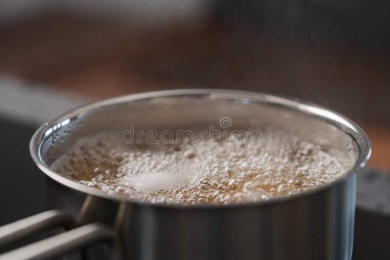 Boiling Pasta Spaghetti in Pot. Penne Rigate Pasta- Cooking Pasta in ...