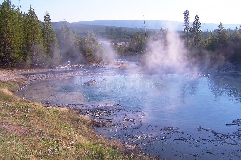 Boiling Pool of Water stock image. Image of brown, pool - 44856837
