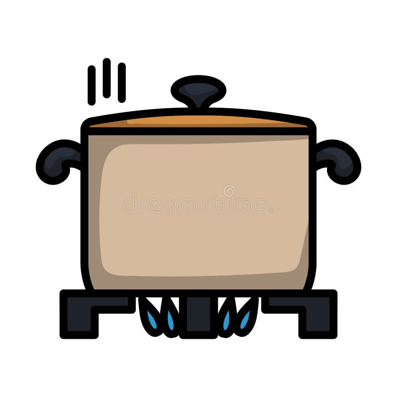 Boiling Pot Icon stock vector. Illustration of health - 247601872