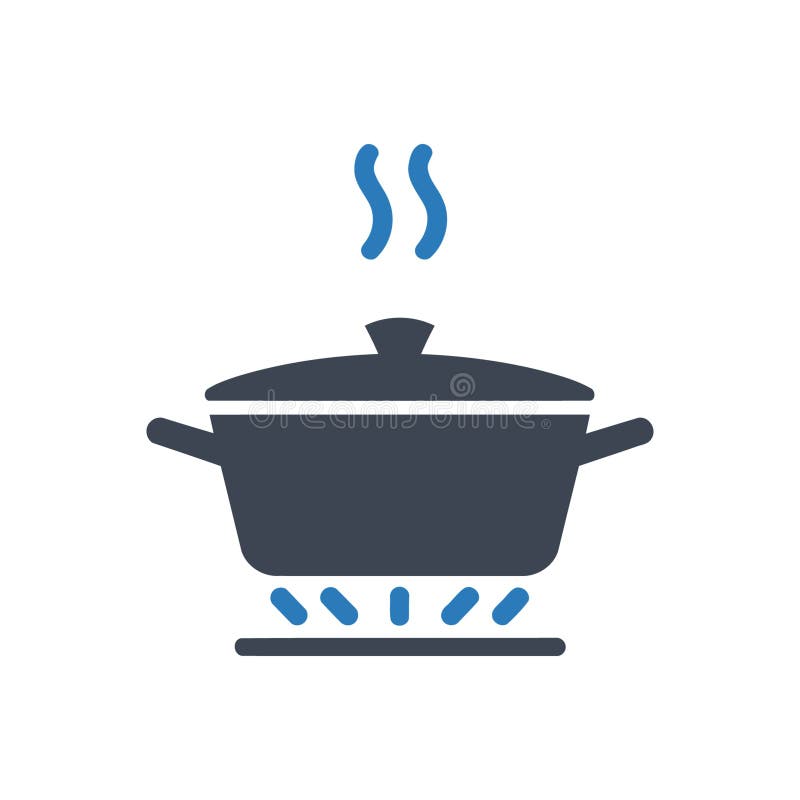 Boiling Pot Icon stock illustration. Illustration of symbol - 361911123