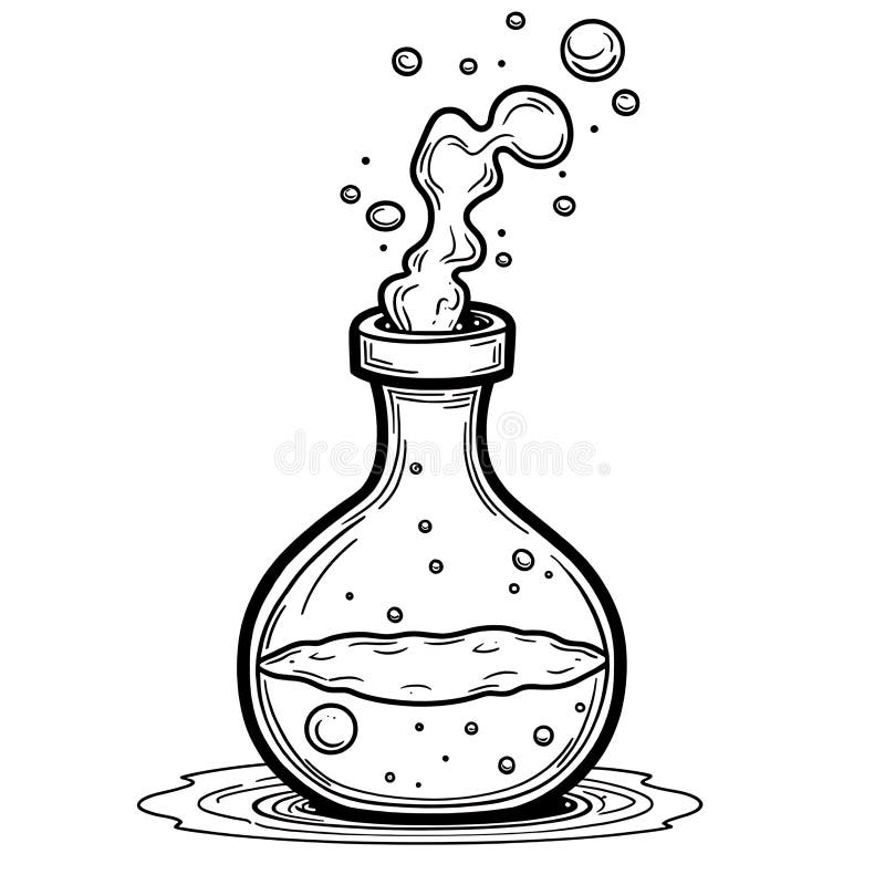 Potion Bottle Woodcut Stock Illustrations – 12 Potion Bottle Woodcut ...