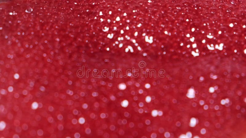 Boiling Red Bubbles. Bubbles Rising in a Thick Red Liquid Stock Video ...