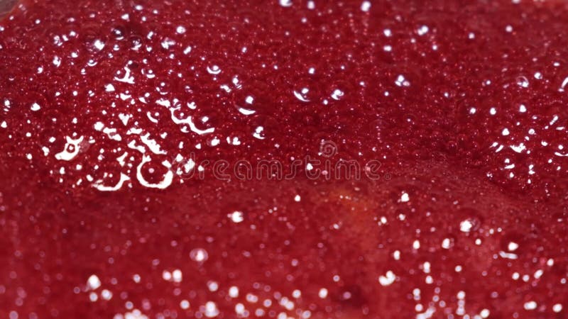 Boiling Red Bubbles. Bubbles Rising in a Thick Red Liquid Stock Video ...