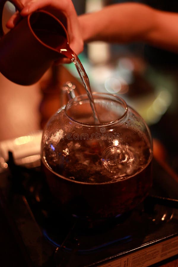 Boiling red chinese tea stock image. Image of healthy - 129366169