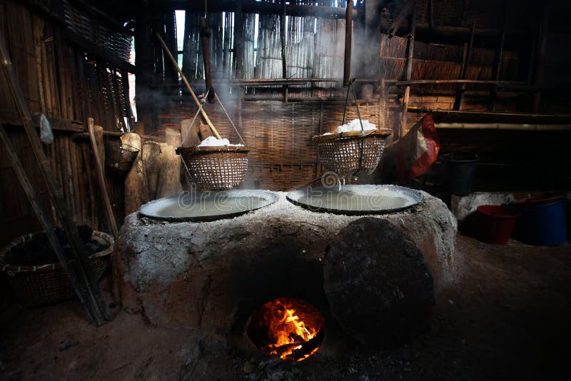 Boiling rock salt stock image. Image of tropical, thailand - 74980921
